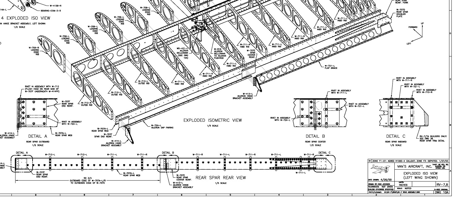 Wing Rear Spars – Ted's RV-7 Build